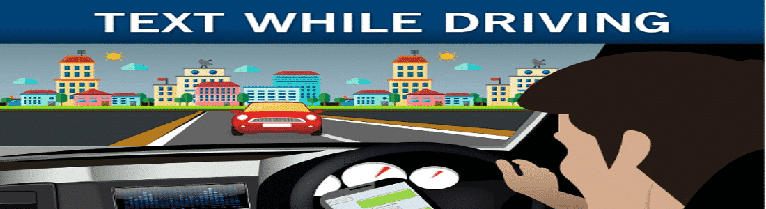 Texting while driving infographic | Evolve driving school